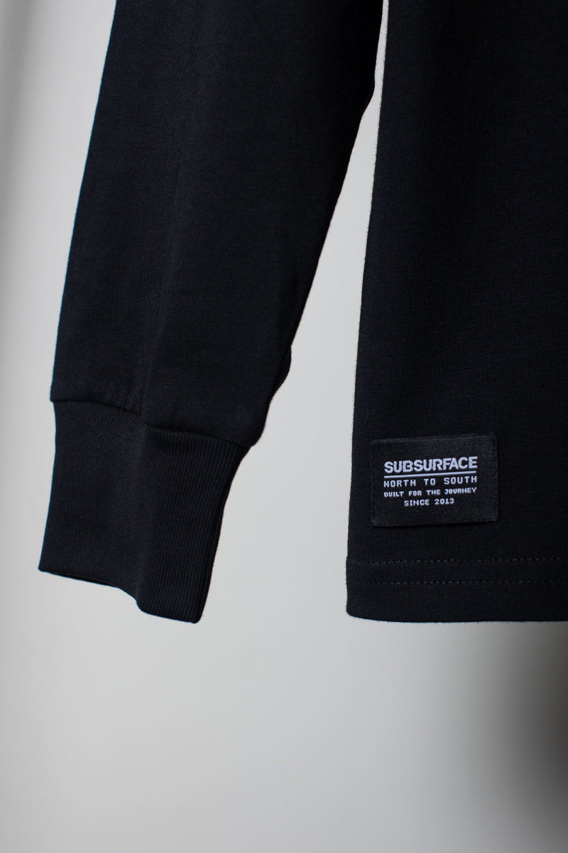'ICON' Long Sleeve Tee | Black – Subsurface Journal