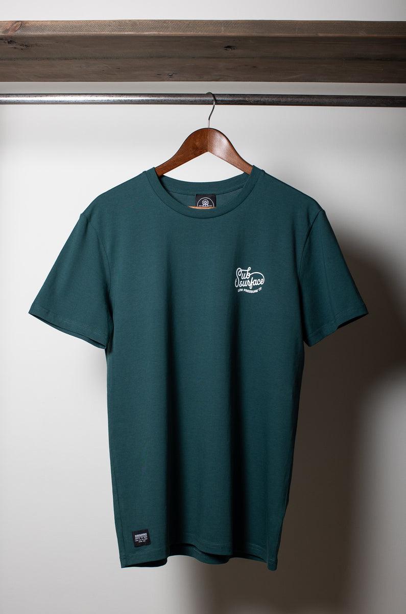 'SCRIPT' Tee | Glazed Green – Subsurface Journal
