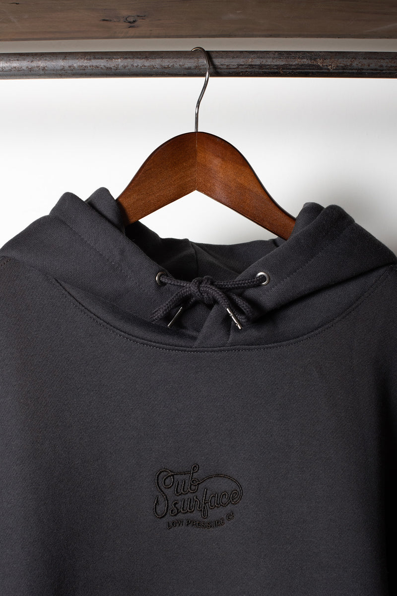 'SCRIPT LO-KEY' Hood | Ash Black – Subsurface Journal