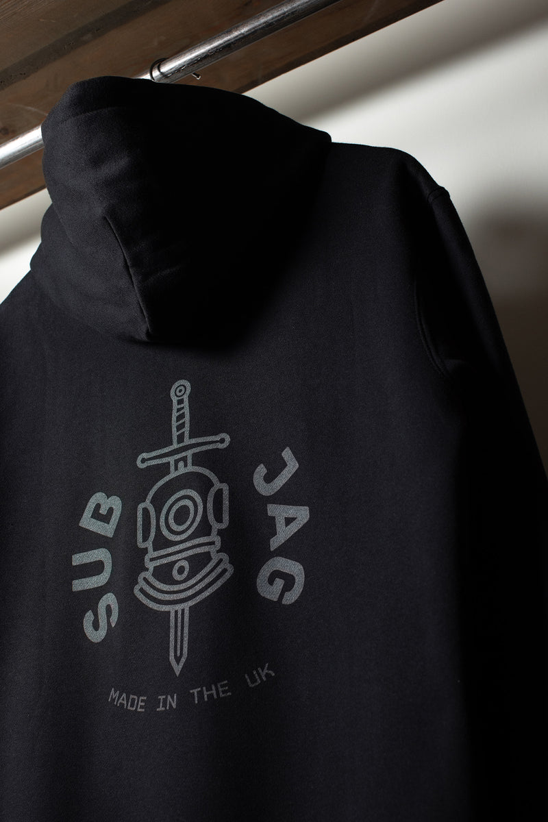 'SUB X JAG' Hood | Black – Subsurface Journal